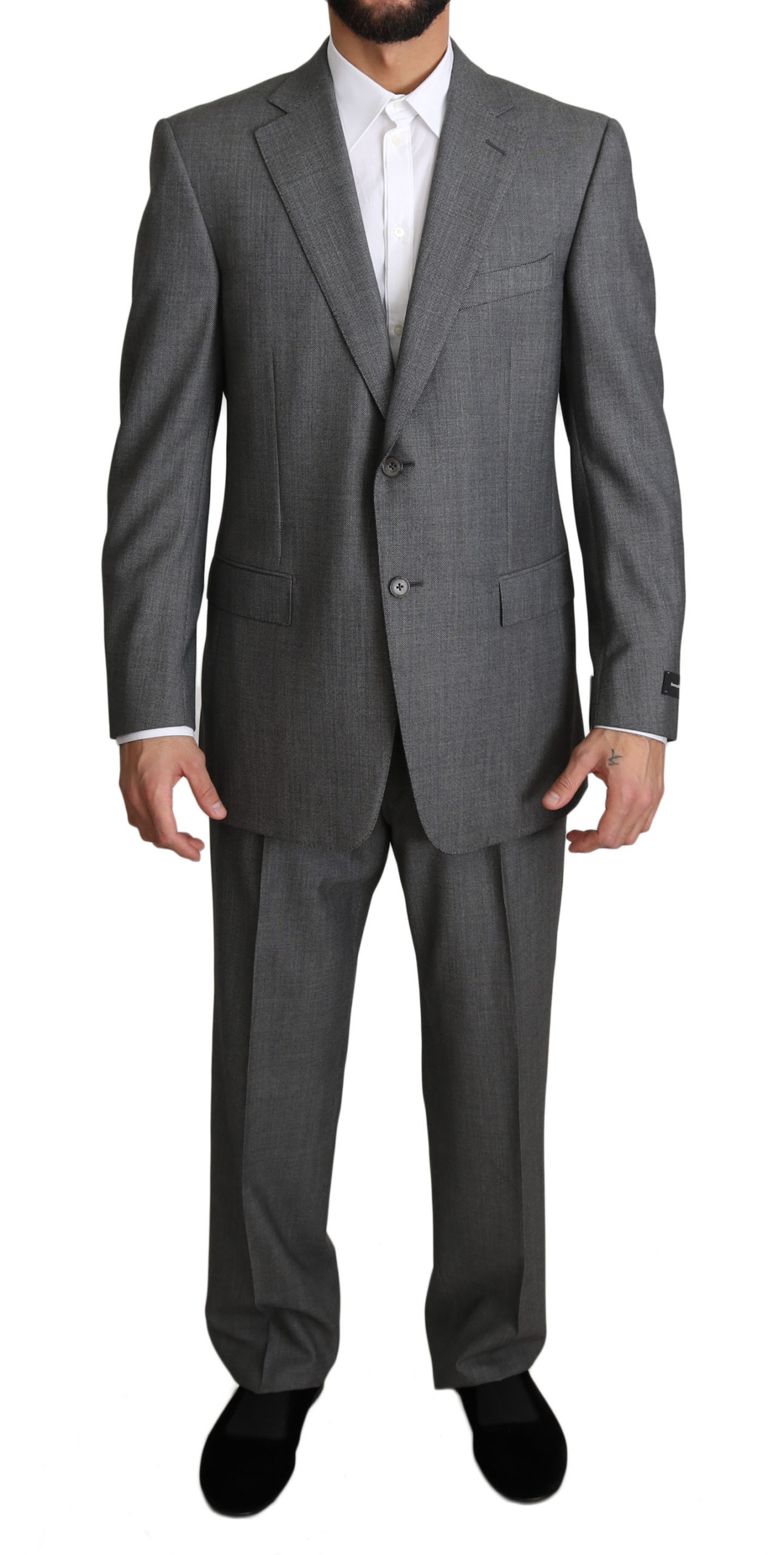 Gray Suit Two Piece 2 Button Wool Suit – Inno Bright Tech